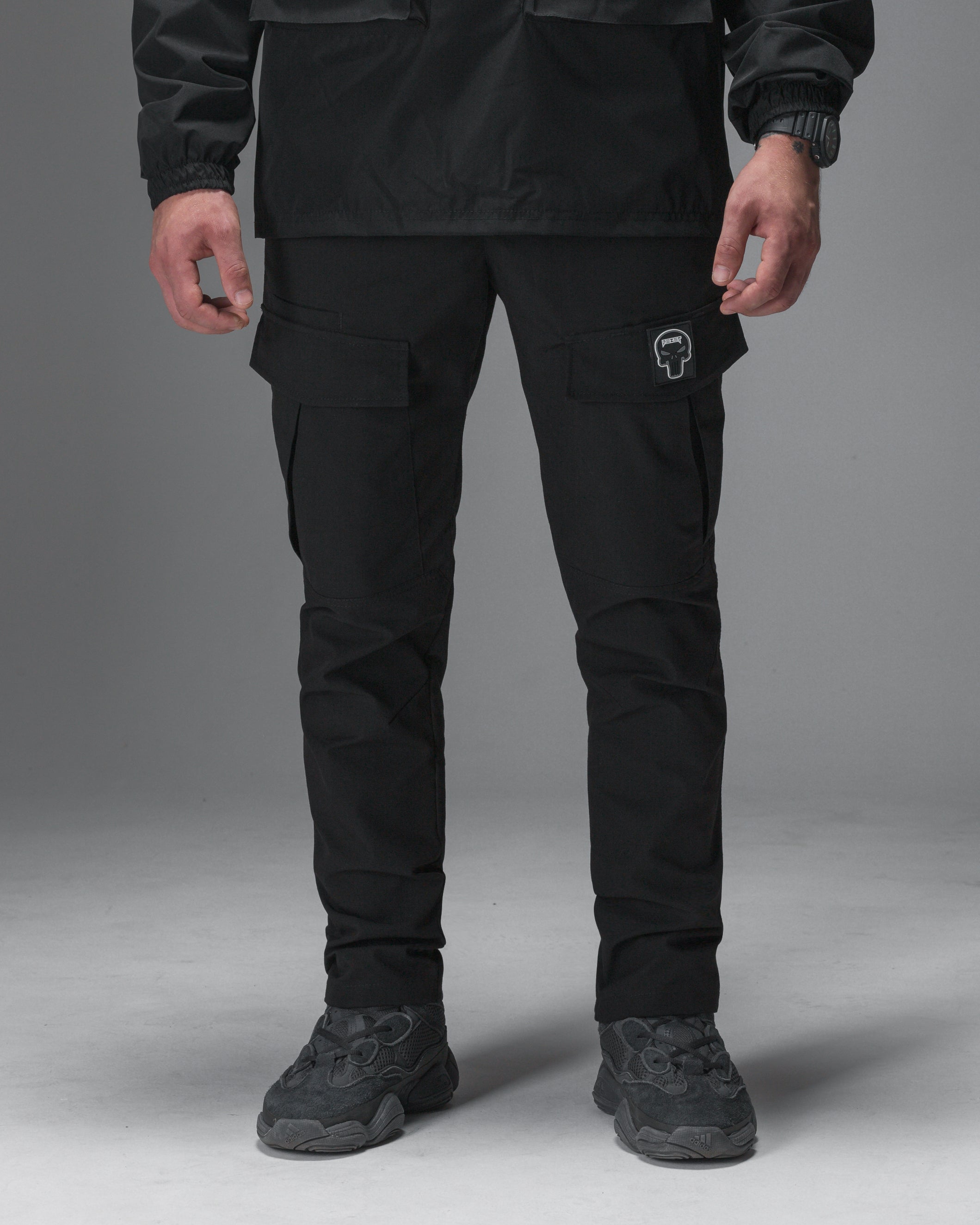 Set Men's Parkour anorak jacket black | Men's Spy pants Black.– bezet.com