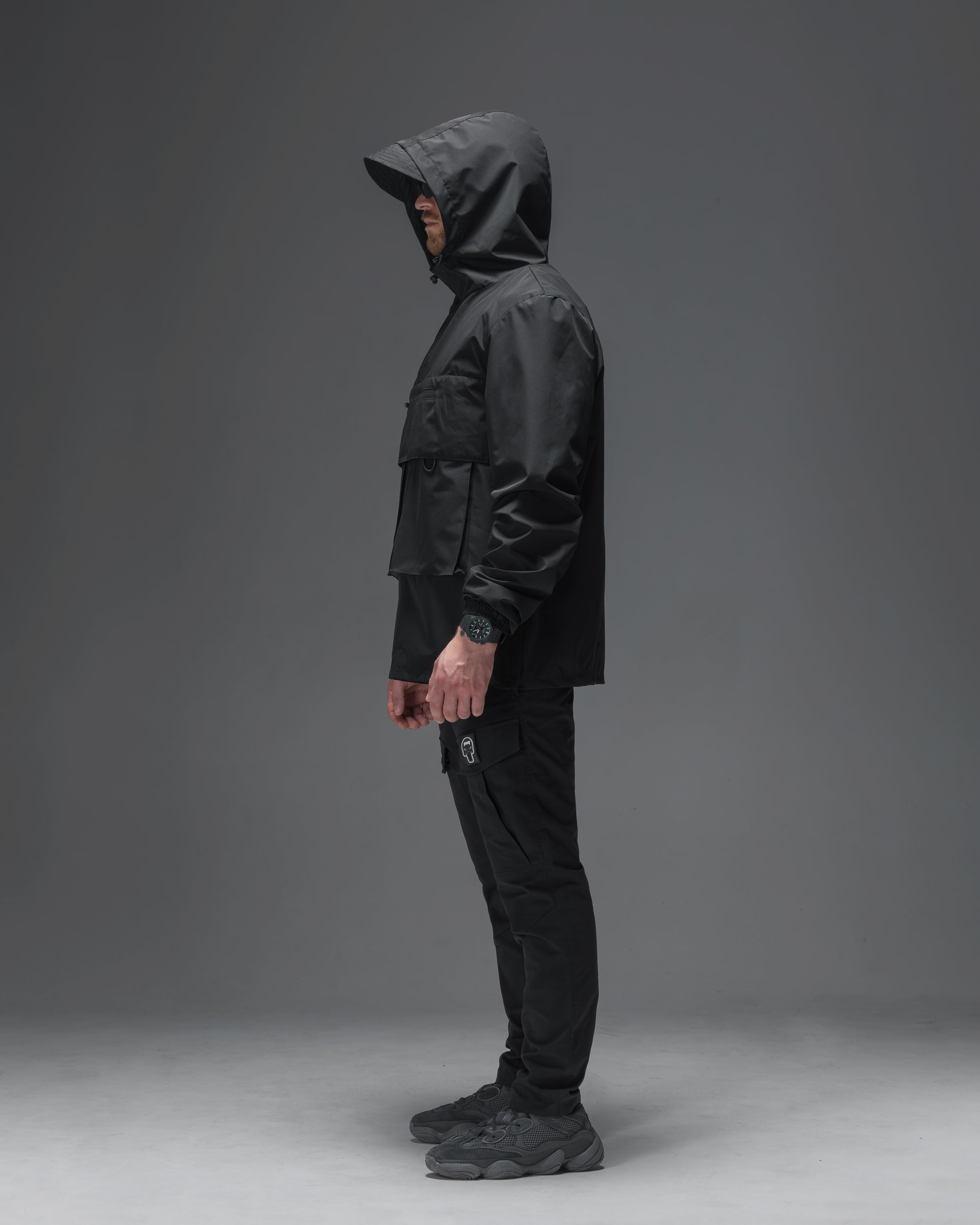 Set Men's Parkour anorak jacket black | Men's Spy pants Black.– bezet.com